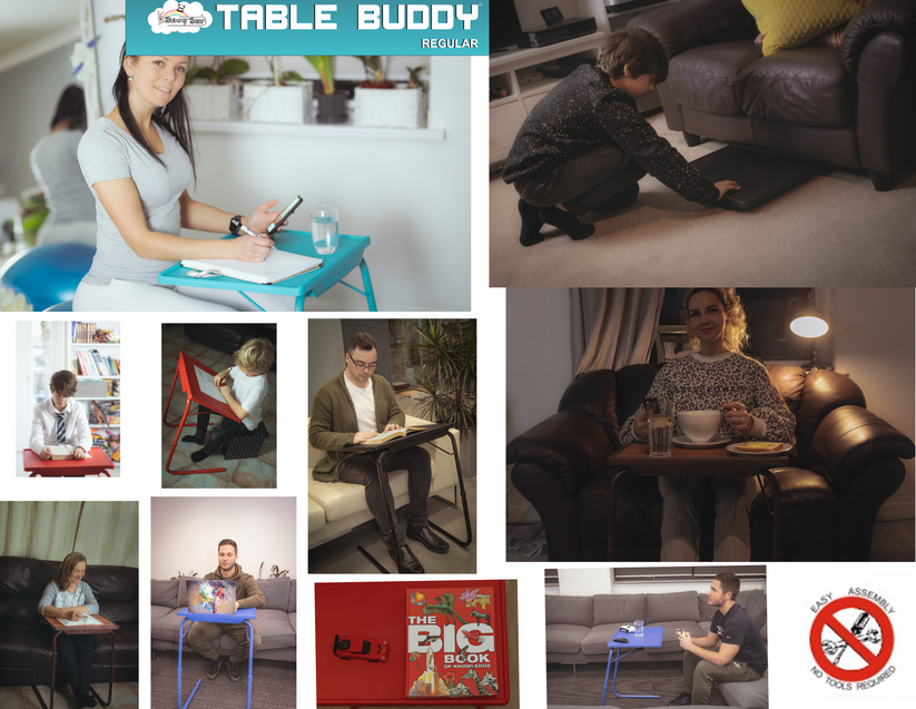 TABLE BUDDY executive ® | Folding Table Mate With Cup Holder & Detacha ...
