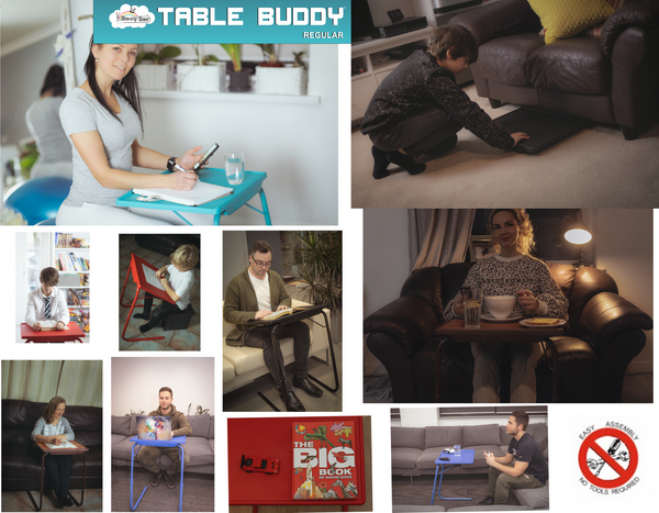TABLE BUDDY smart ® | Folding Table Mate With Cup Holder | Marble ...